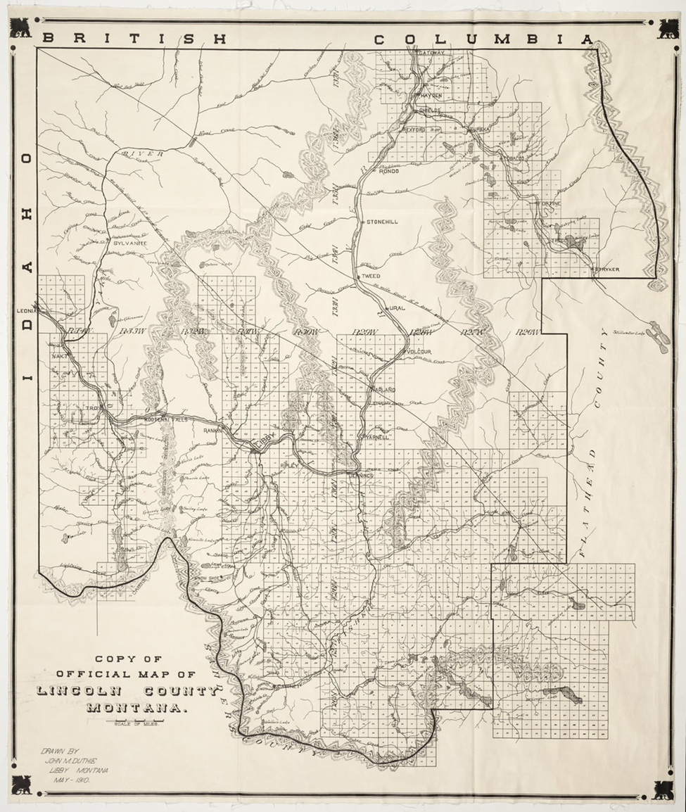 The 1910 Map of Lincoln County – Trego's Mountain Ear